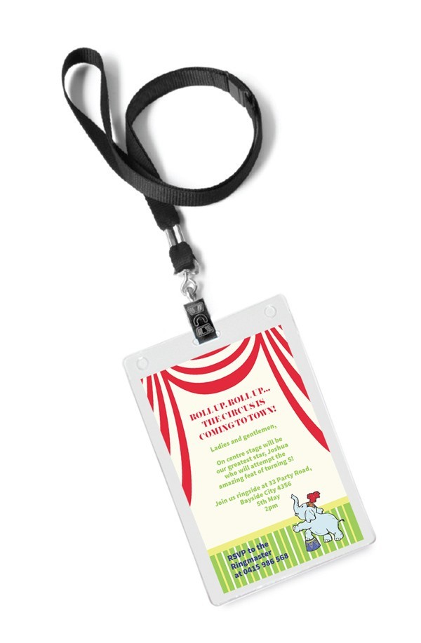 Circus VIP Pass Invitations