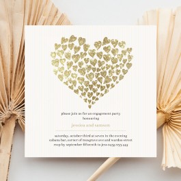 Beating Heart Engagement Invitations
