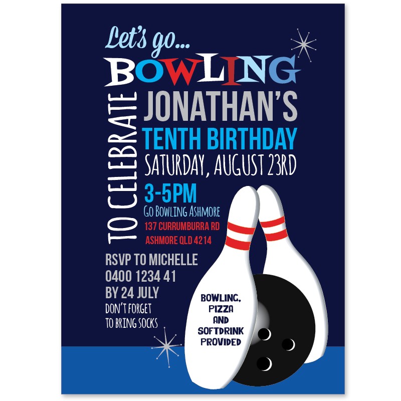 Bowling Party Invitations